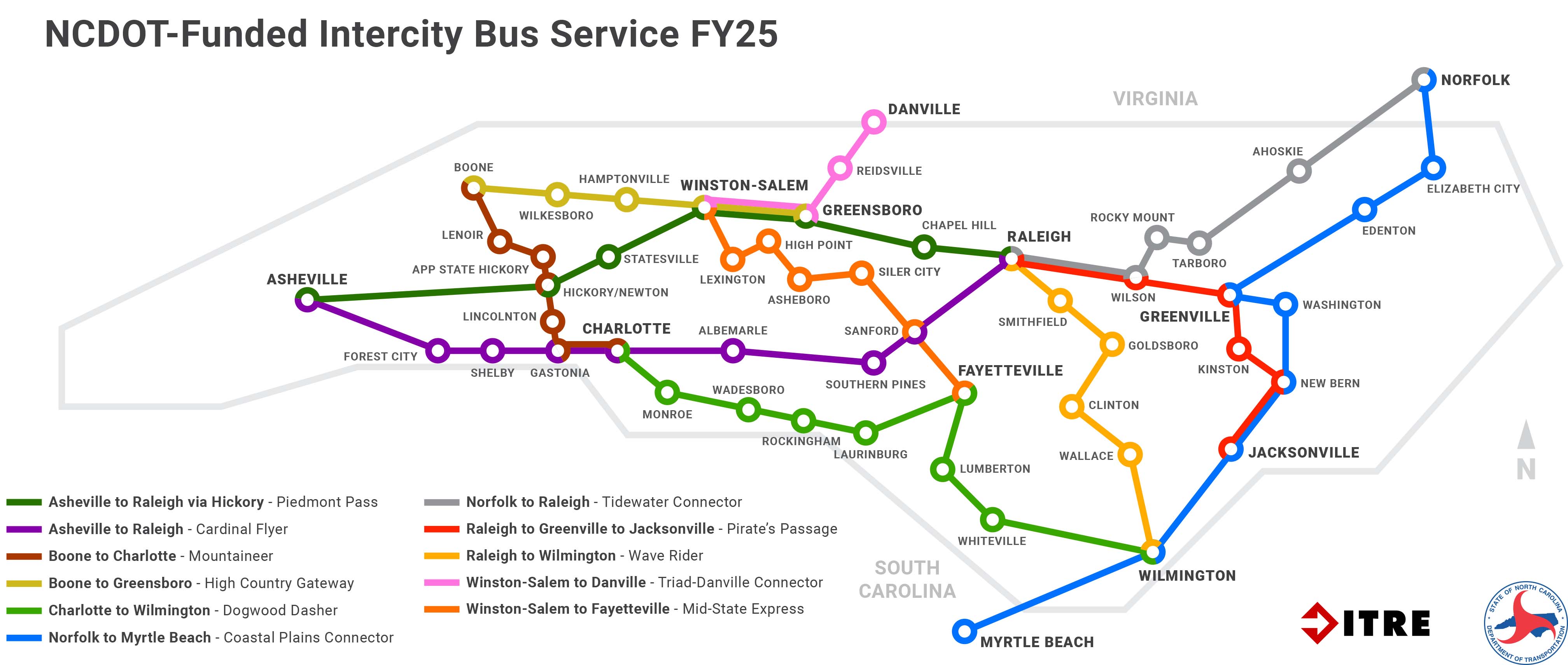 NCDOT: Integrated Mobility Division - North Carolina Intercity Bus Service