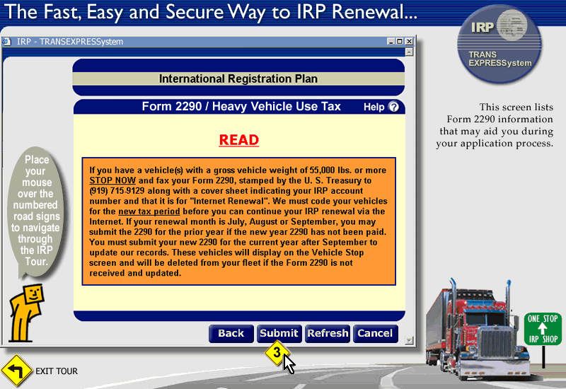 NORTH CAROLINA DMV - TRANSEXPRESSystem - IRP ACCOUNT SETUP DEMO