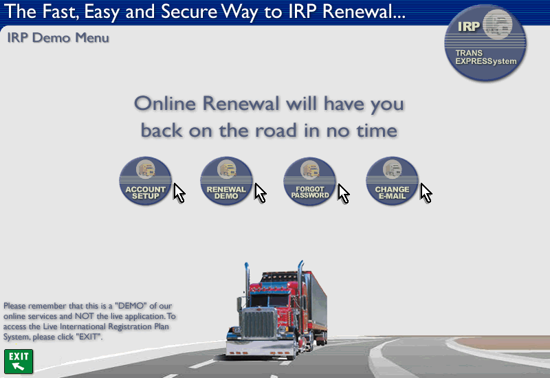 NORTH CAROLINA DMV - TRANSEXPRESSystem - IRP RENEWAL DEMO