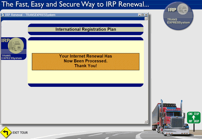 NORTH CAROLINA DMV - TRANSEXPRESSystem - IRP RENEWAL VIRTUAL TOUR