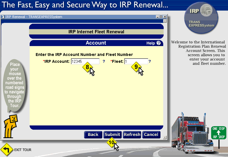 NORTH CAROLINA DMV - TRANSEXPRESSystem - IRP RENEWAL VIRTUAL TOUR